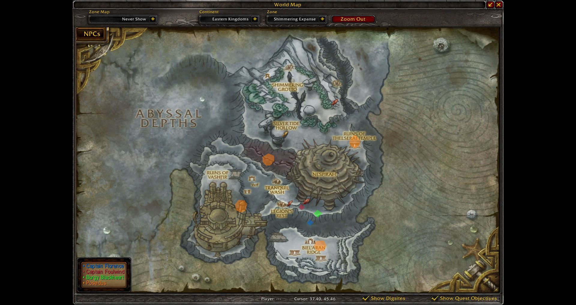 Shimmering Expanse map wow screenshot - Gamingcfg